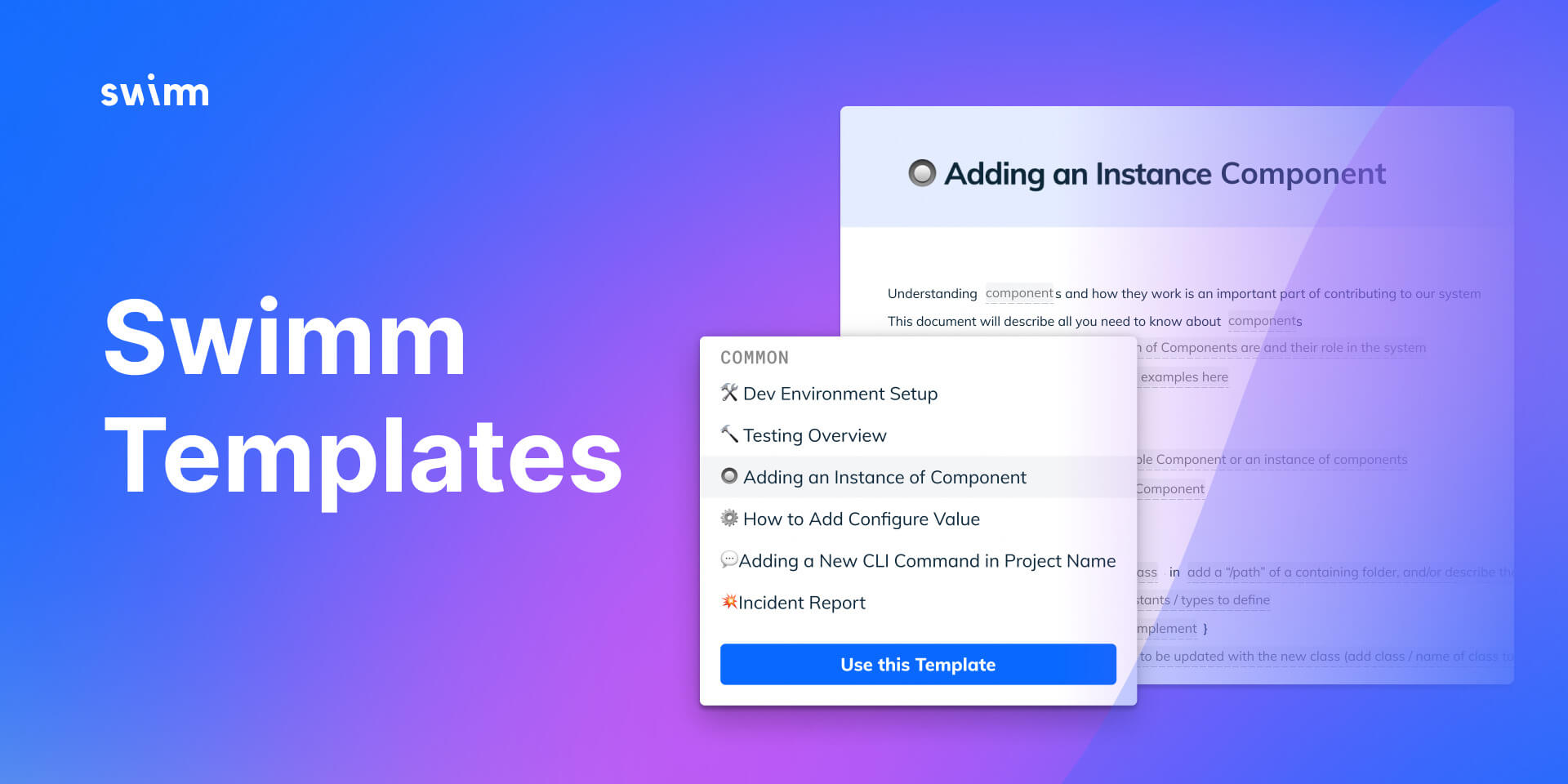How to Use Swimm's Code Documentation Templates - Swimm